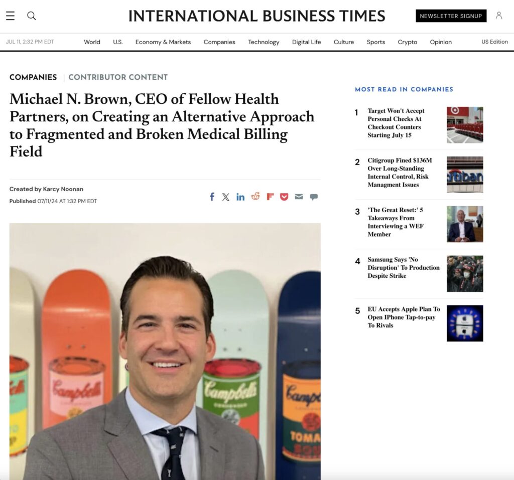 Michael N. Brown, CEO of Fellow Health Partners, on Creating an ...